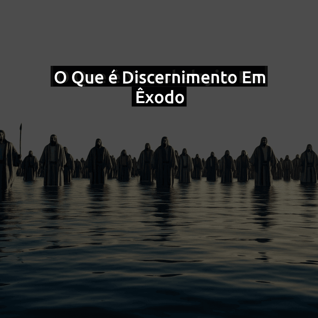 O Que é Discernimento Em Êxodo - Importância E Aplicação Prática